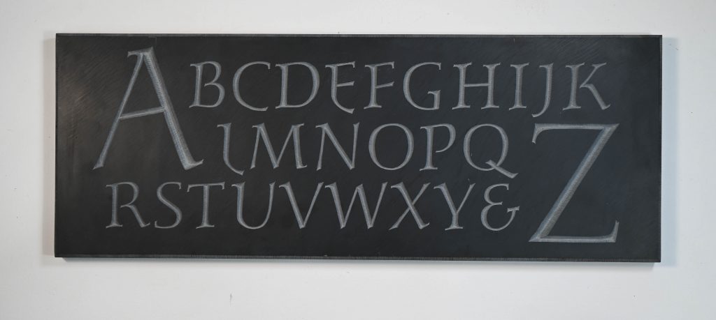 Alphabet Sample – Slate – The Scottish Stonecarvers Collective